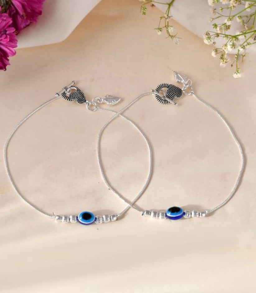 Pair Of Evil Eye Anklet. – Buddha Craft